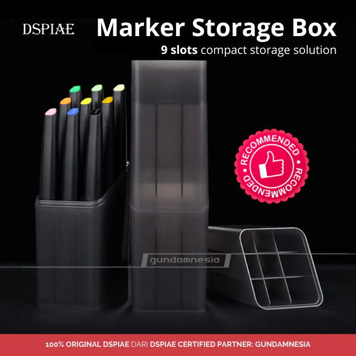 DSPIAE Marker Storage Box – Kotak Penyimpanan Spidol 9 slot - GundamNesia